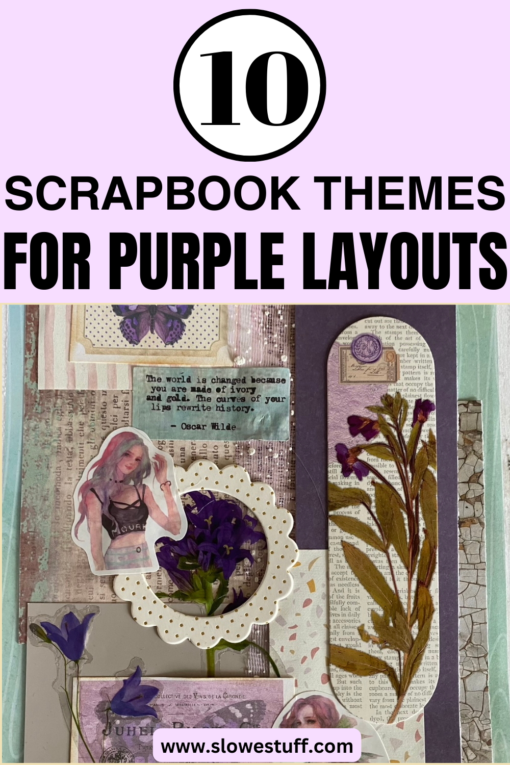Purple Inspired Scrapbook Themes - The Slowestuff Blog