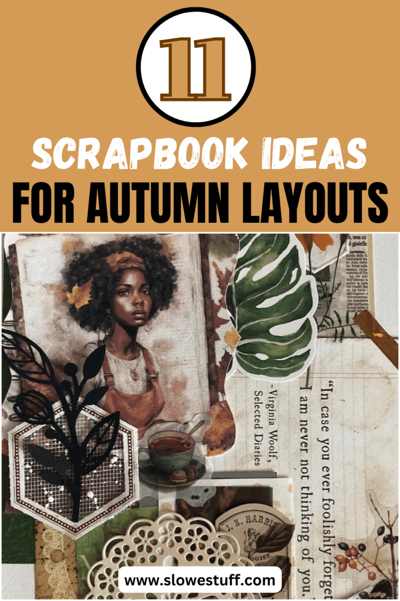 Autumn Harvest Fall Scrapbook Paper Themed Layout - The Slowestuff Blog