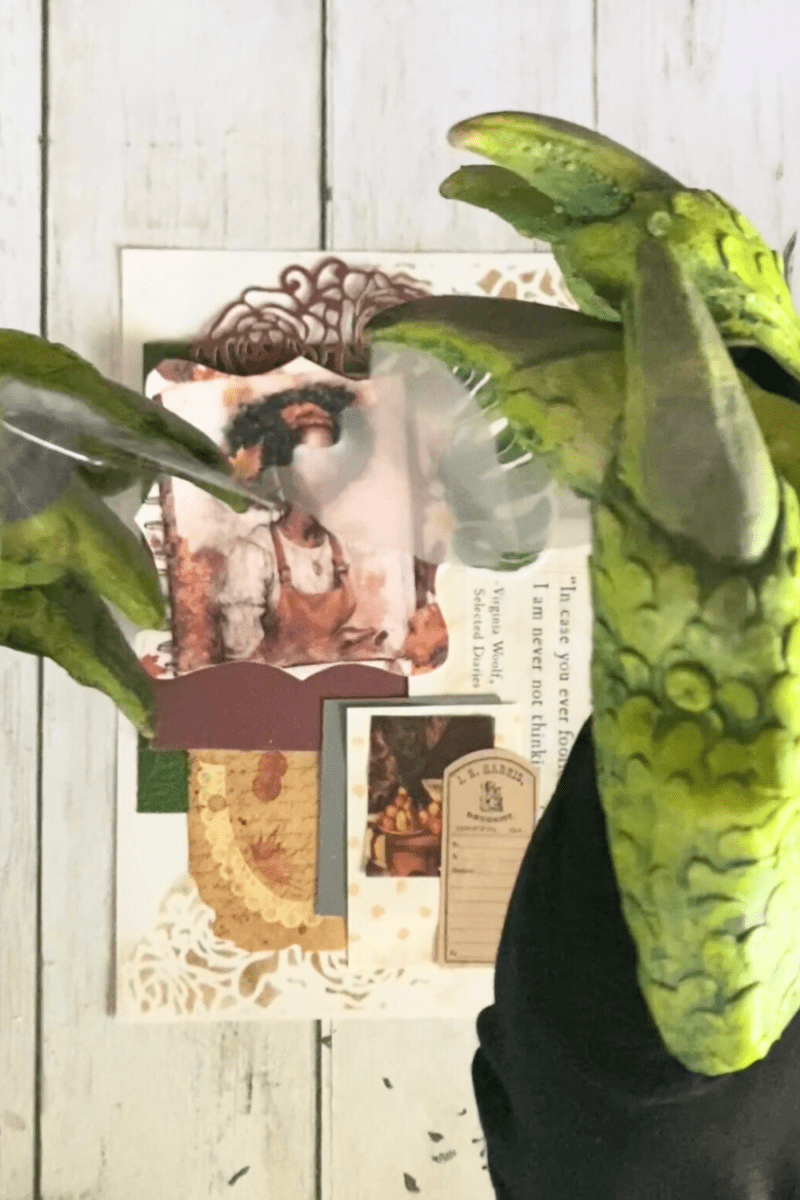 Autumn Harvest Fall Scrapbook Paper Themed Layout - The Slowestuff Blog