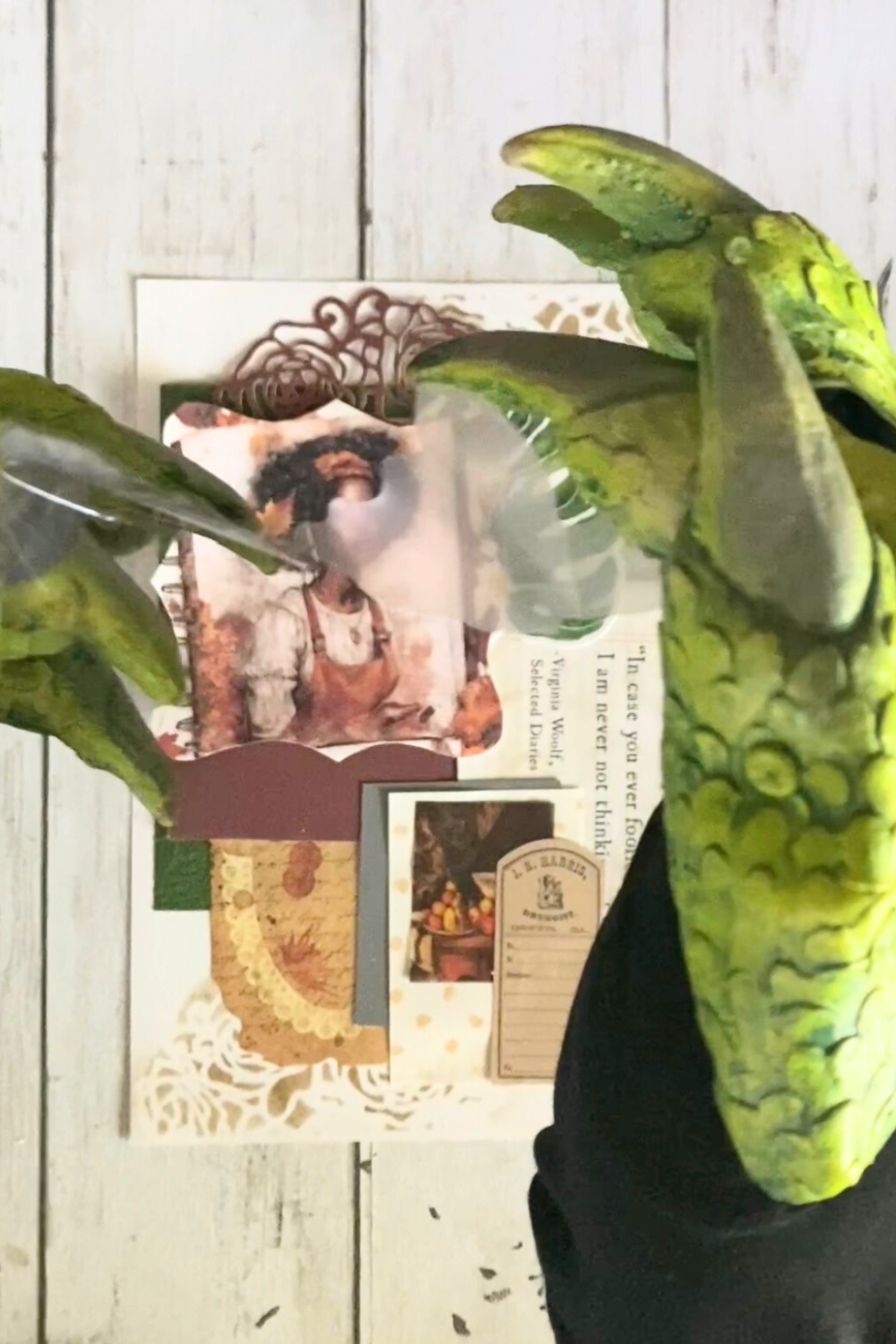 Autumn Harvest Fall Scrapbook Paper Themed Layout - The Slowestuff Blog