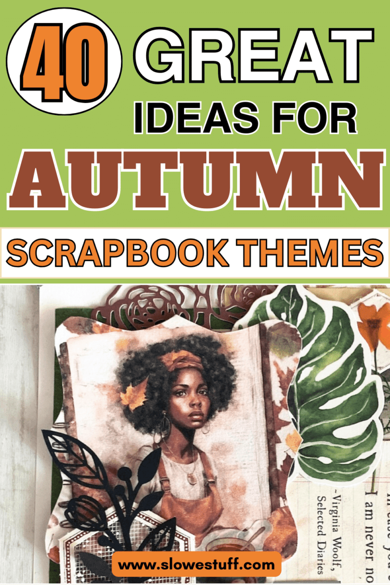 Autumn Harvest Fall Scrapbook Paper Themed Layout - The Slowestuff Blog