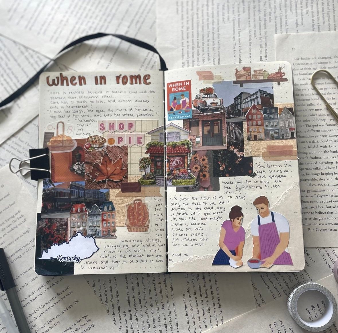 Creative Book Journaling or Scrapbooking Ideas - The Slowestuff Blog