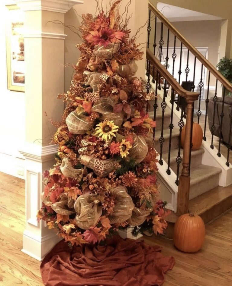 Best Fall Christmas Tree Ideas for Thanksgiving Decor - The Slowestuff Blog