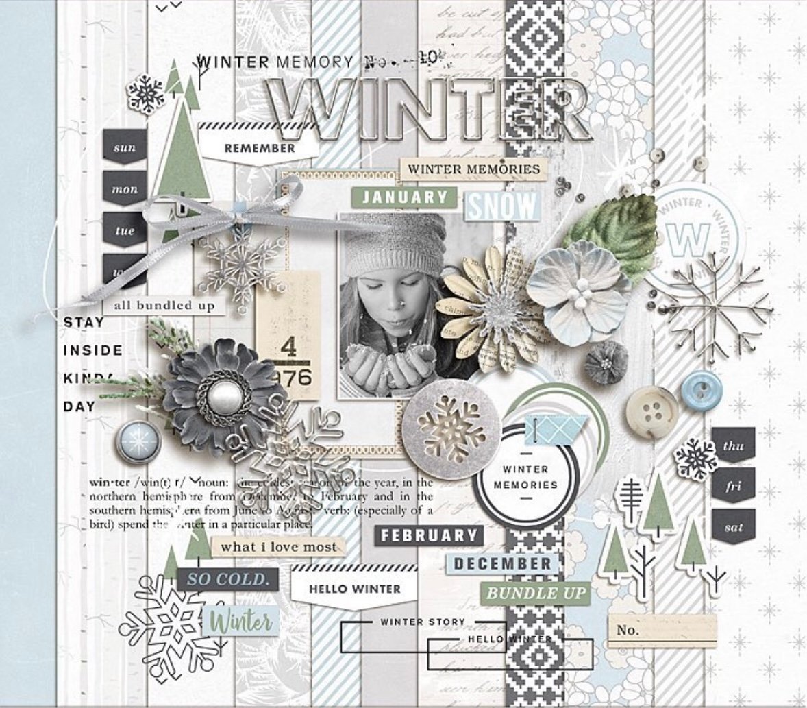 25 Snowy Scrapbook Ideas for Winter Hobby Scrapbooking - The Slowestuff Blog