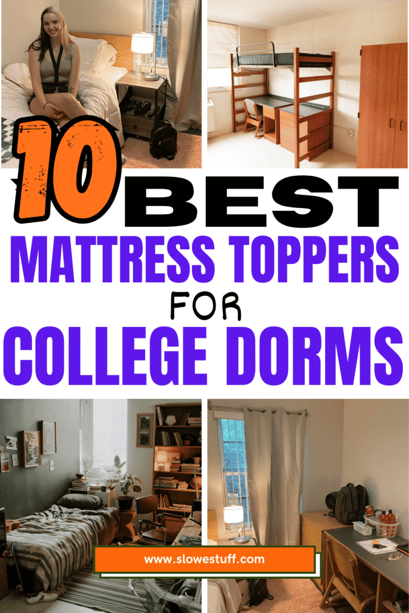 You Need Sleep! 10 Best Mattress Toppers For College Dorms - The Slowestuff Blog