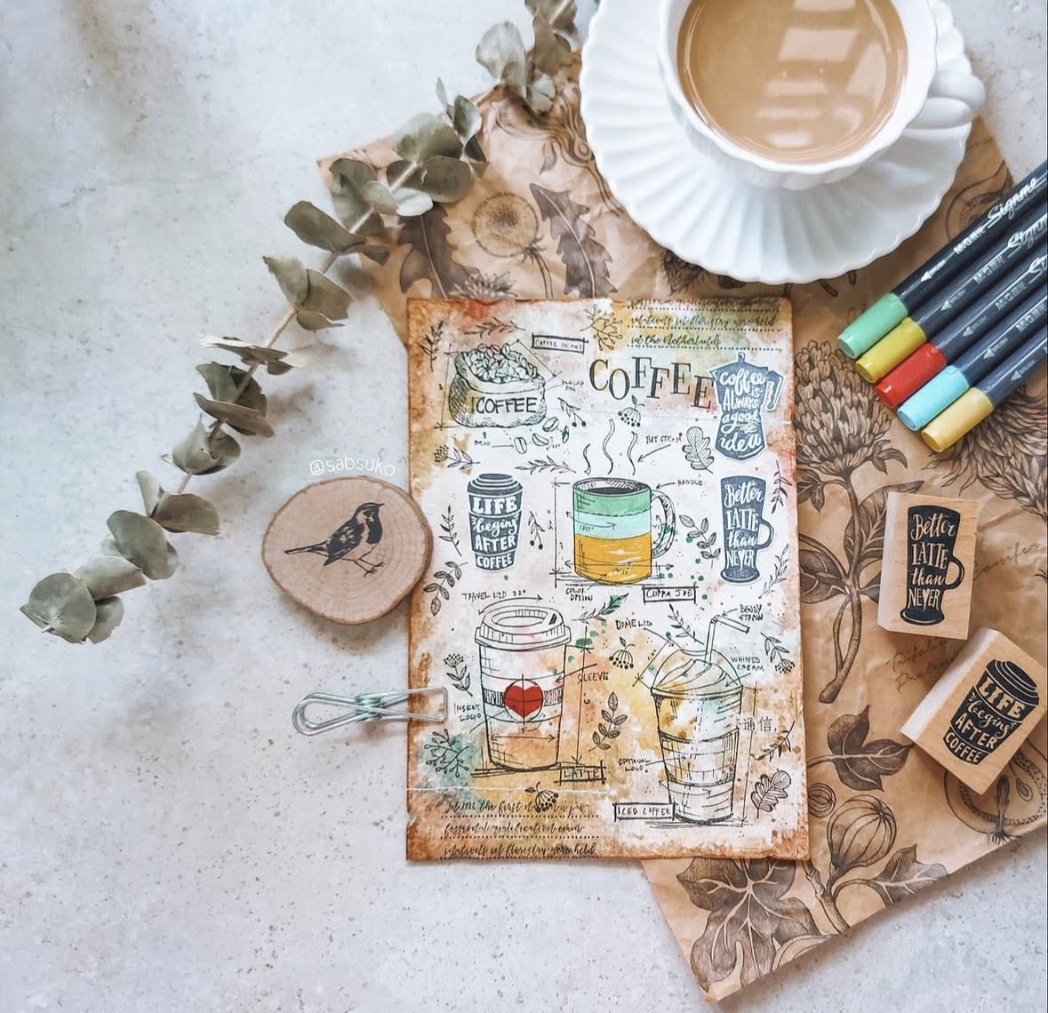 25 Coffee Scrapbook Page Ideas for Every Coffee Lover - The Slowestuff Blog