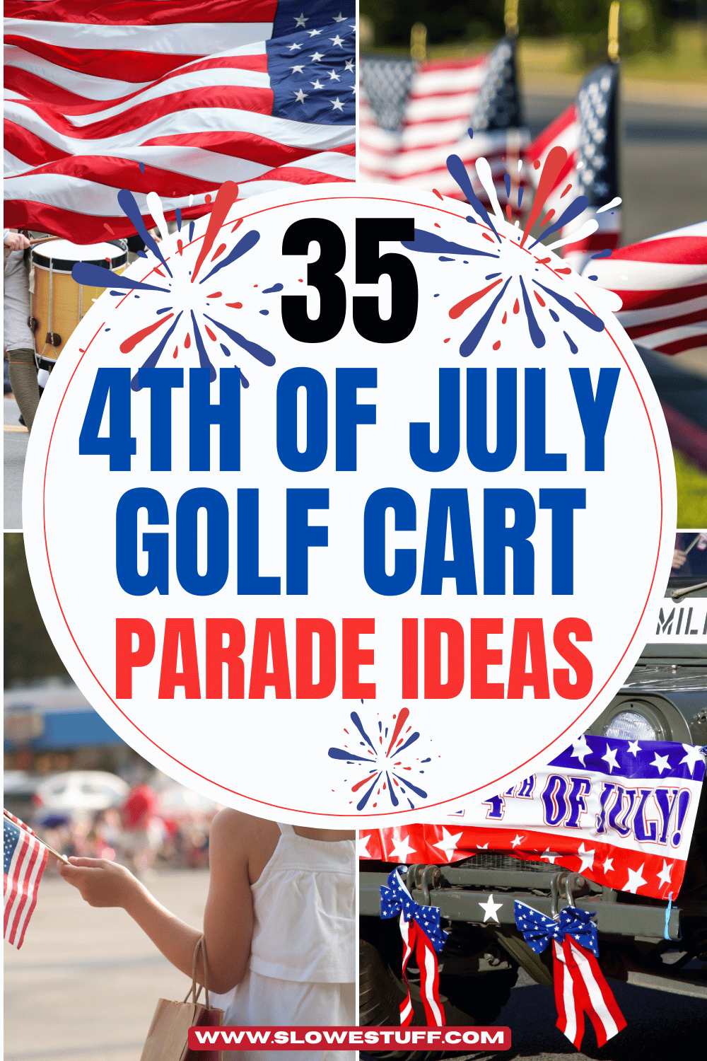 35 Wild Red White & Blue 4th of July Golf Cart Parade Ideas - The ...