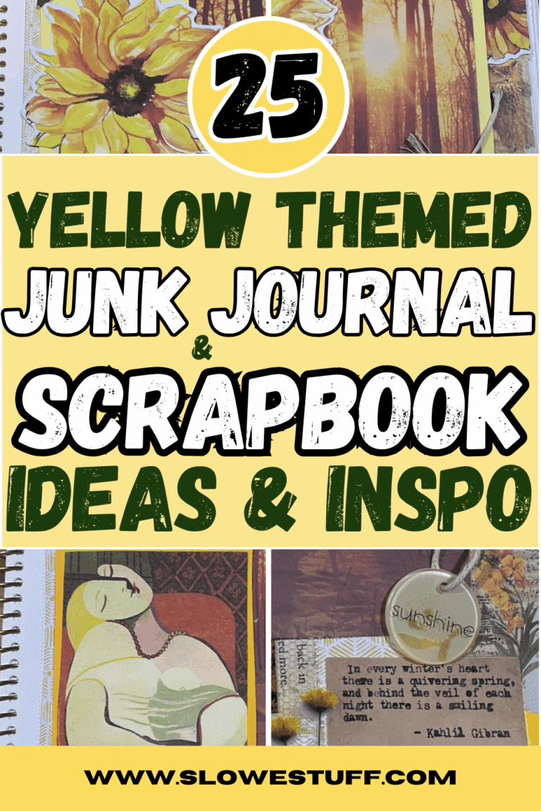 25 Sunny Yellow Scrapbook Ideas & Junk Journal Layouts - The Slowestuff ...