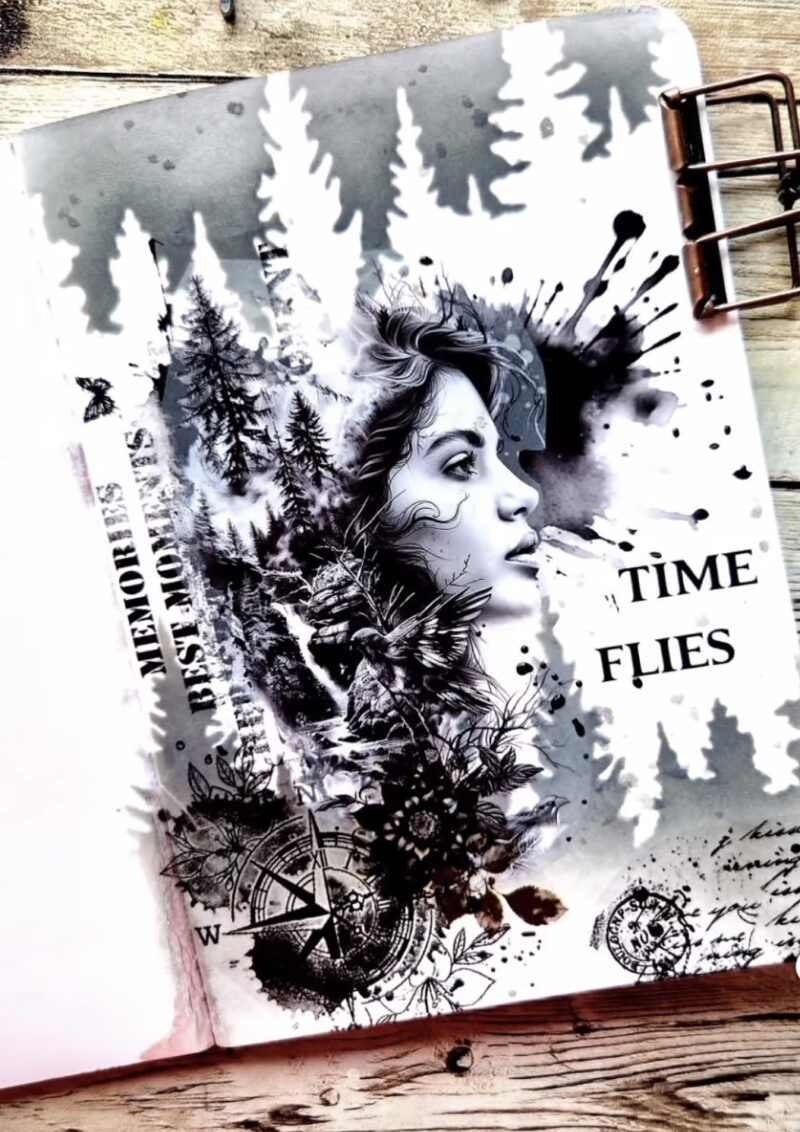 25 Striking Black and White Scrapbook Ideas & Junk Journal Layouts ...