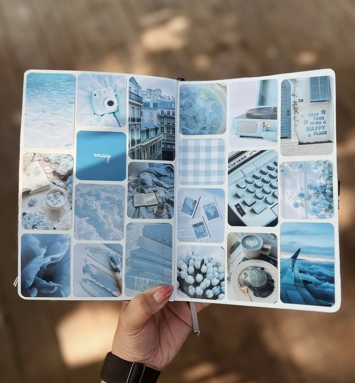 25 Serene Blue Scrapbook Ideas & Junk Journal Pages - The Slowestuff Blog