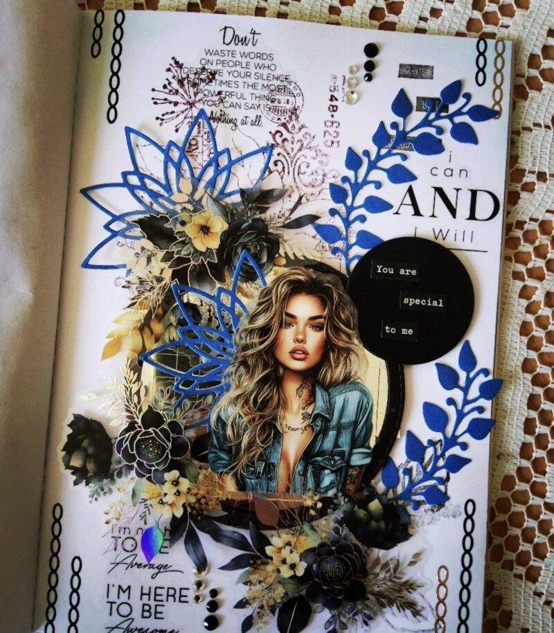 25 Serene Blue Scrapbook Ideas & Junk Journal Pages - The Slowestuff Blog