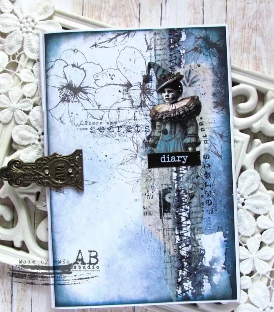 25 Serene Blue Scrapbook Ideas & Junk Journal Pages - The Slowestuff Blog