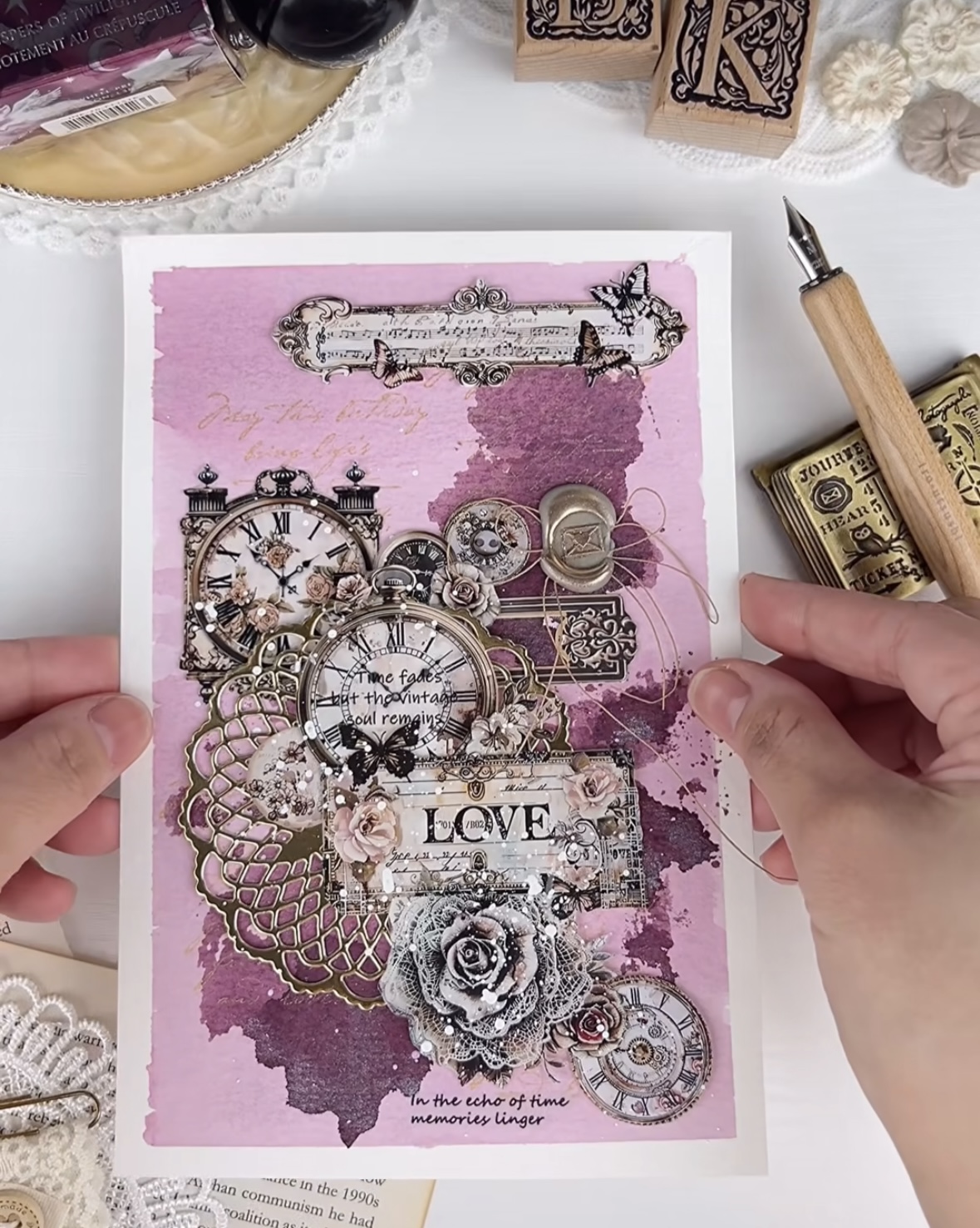 25 Dreamy Pink Scrapbook Ideas & Junk Journal Layouts - The Slowestuff Blog