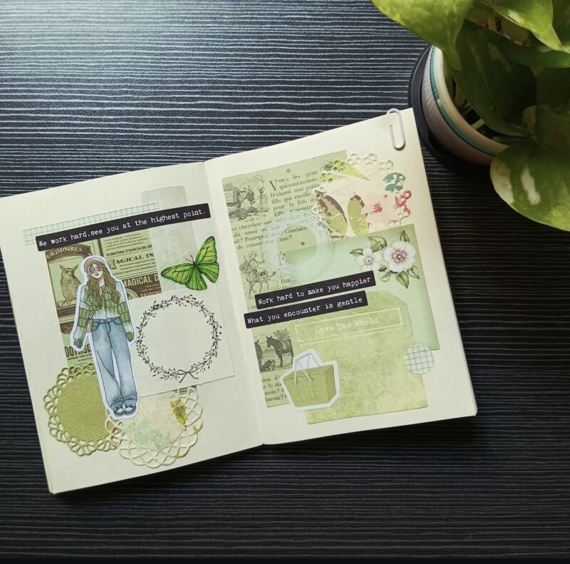 25 Fresh Green Scrapbook Ideas & Junk Journal Layouts - The Slowestuff Blog