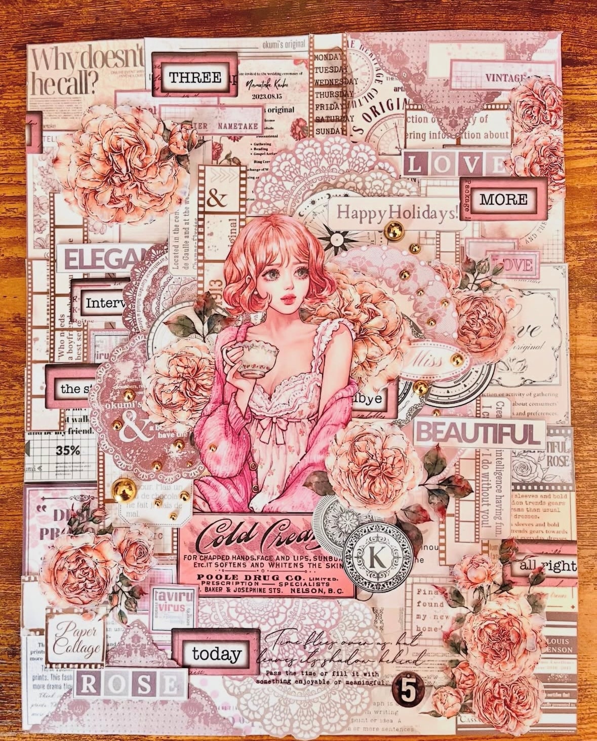 25 Dreamy Pink Scrapbook Ideas & Junk Journal Layouts - The Slowestuff Blog
