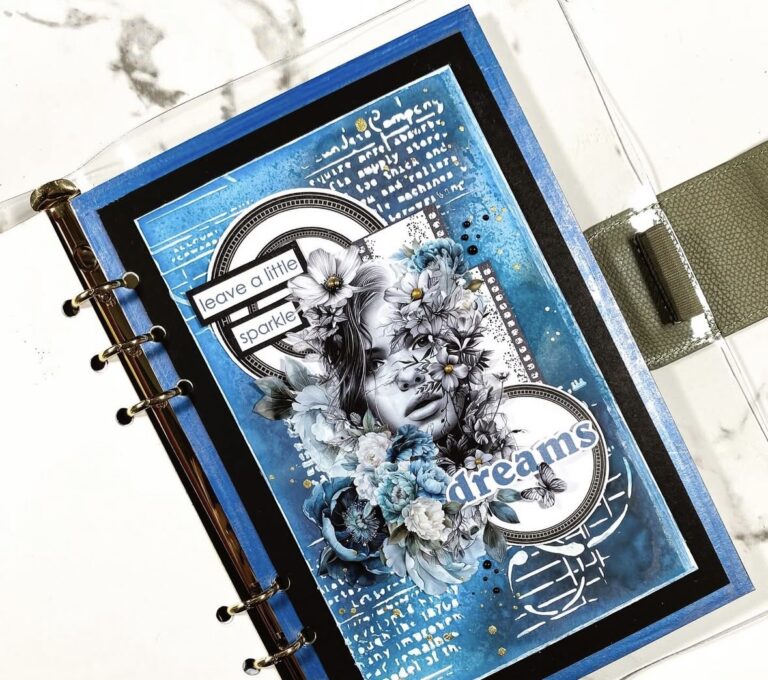 25 Serene Blue Scrapbook Ideas & Junk Journal Pages - The Slowestuff Blog