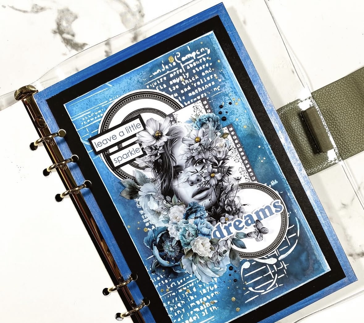 25 Serene Blue Scrapbook Ideas & Junk Journal Pages - The Slowestuff Blog