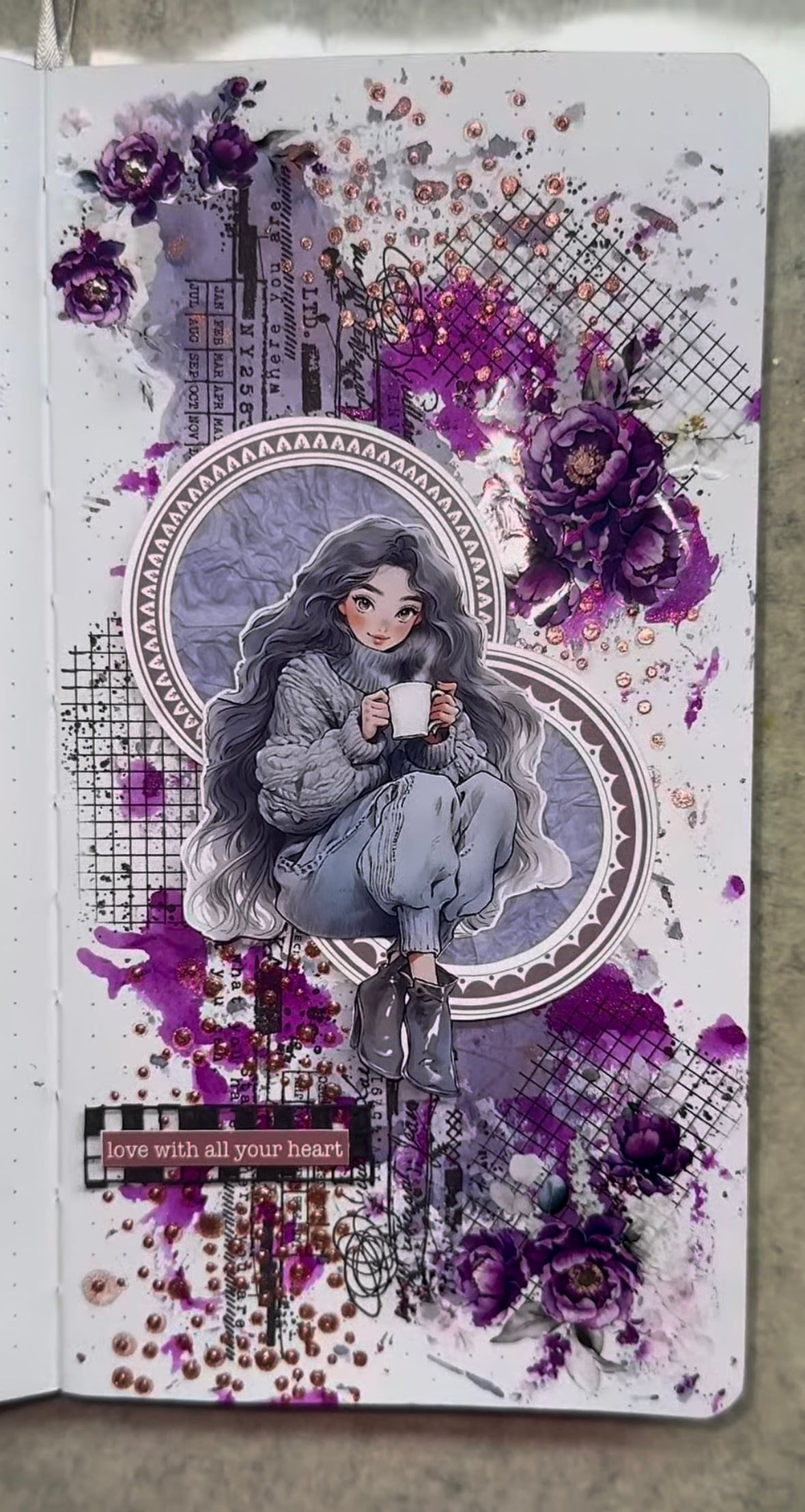 25 Magical Purple Scrapbook Ideas & Junk Journal Layouts - The ...