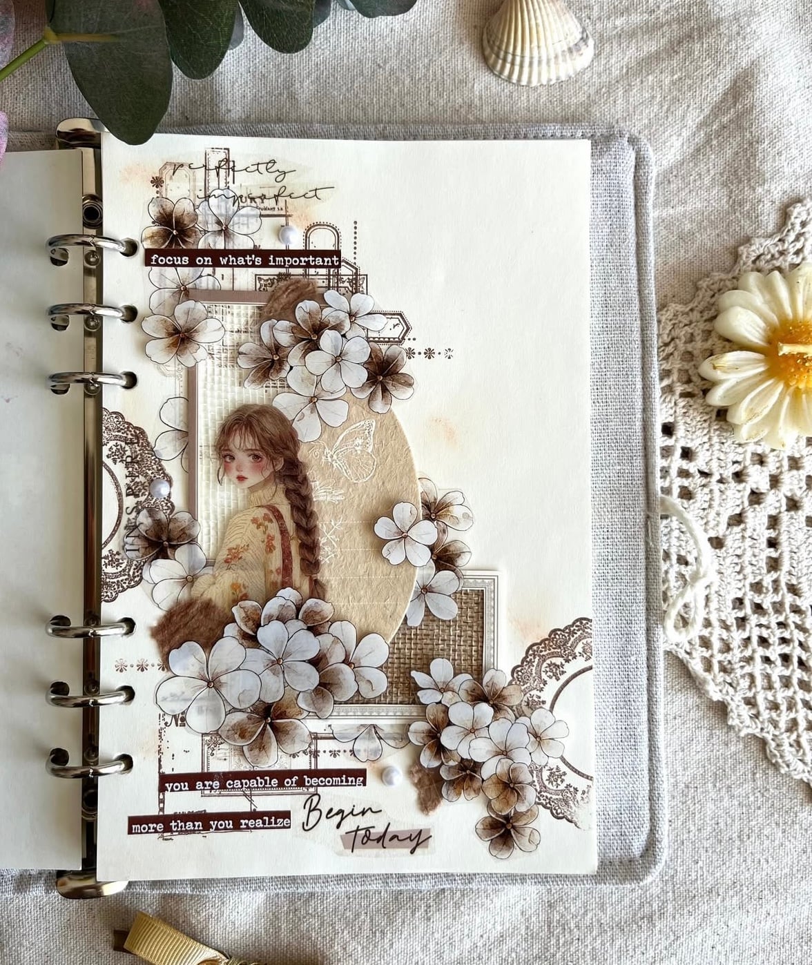 25 Soothing Neutral Scrapbook Ideas & Junk Journal Layouts - The ...
