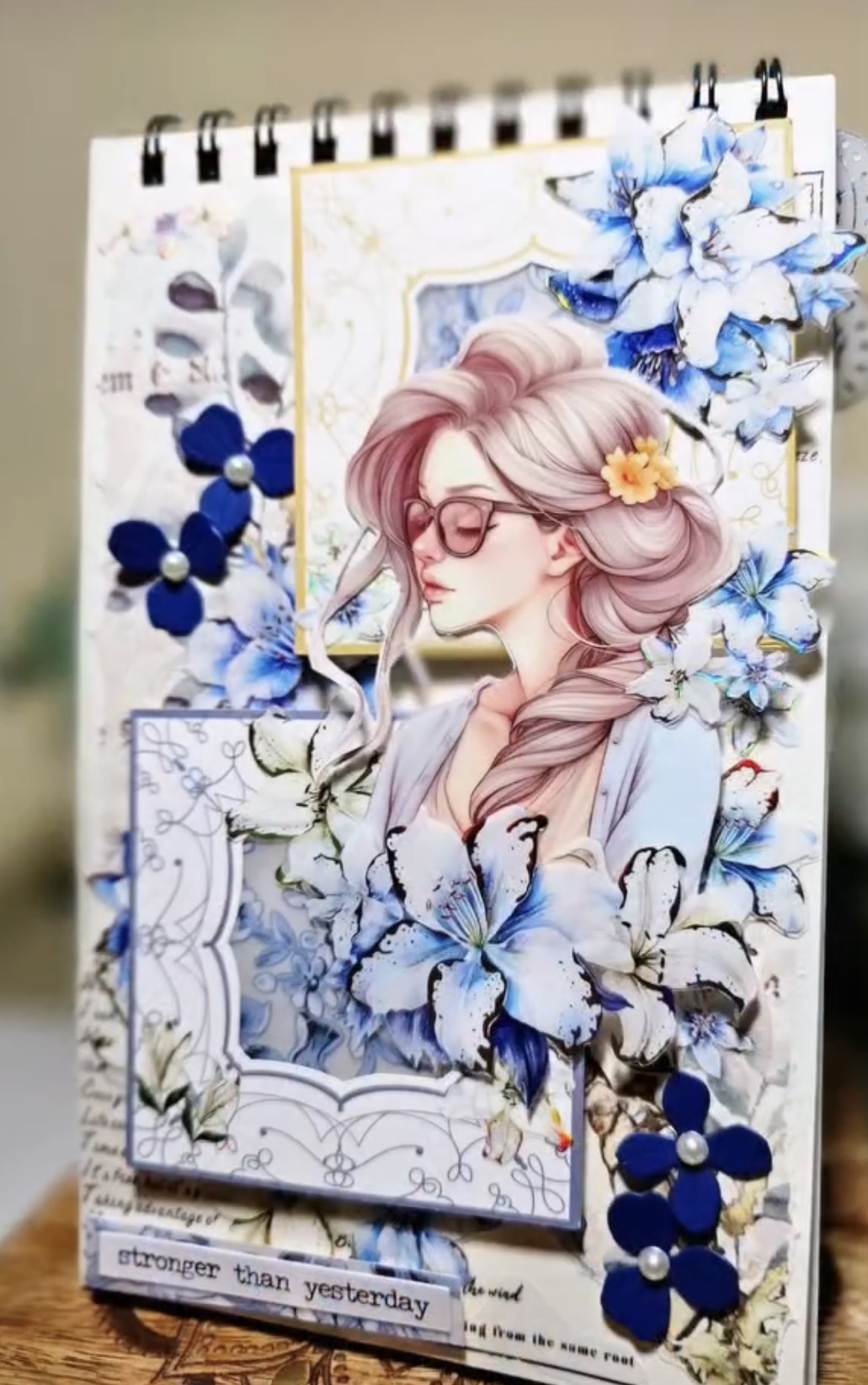 25 Serene Blue Scrapbook Ideas & Junk Journal Pages - The Slowestuff Blog