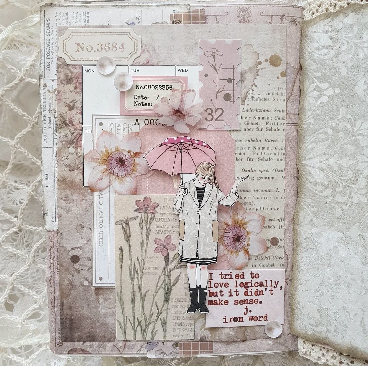 25 Dreamy Pink Scrapbook Ideas & Junk Journal Layouts - The Slowestuff Blog