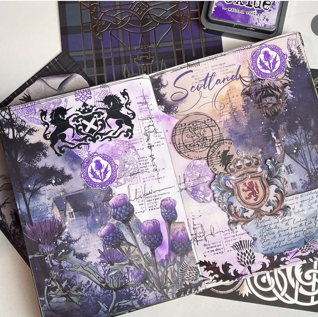 25 Magical Purple Scrapbook Ideas & Junk Journal Layouts - The ...