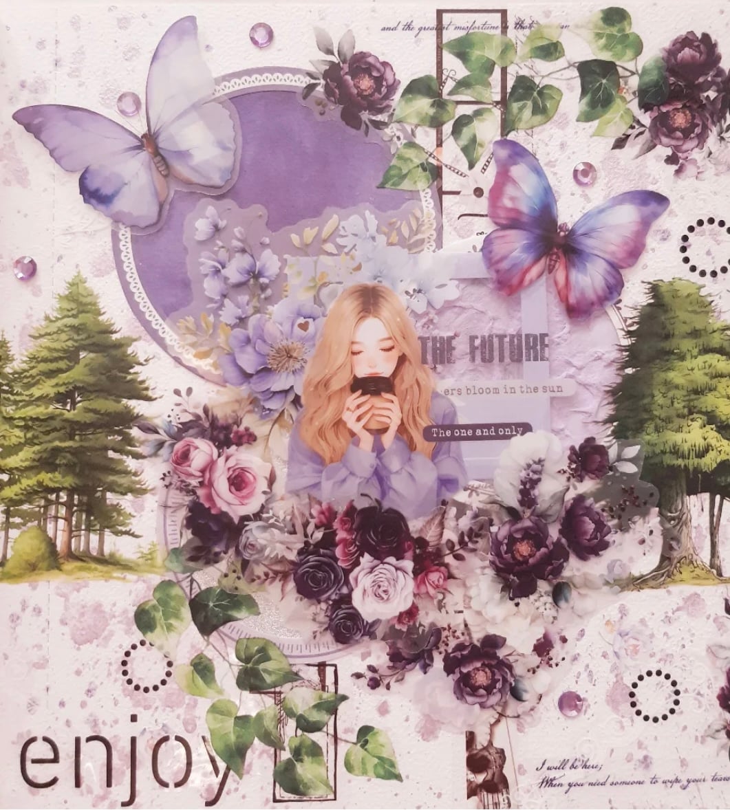 25 Magical Purple Scrapbook Ideas & Junk Journal Layouts - The ...