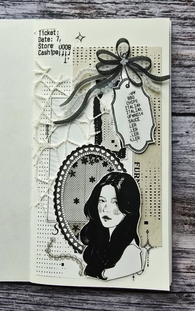 25 Striking Black and White Scrapbook Ideas & Junk Journal Layouts ...