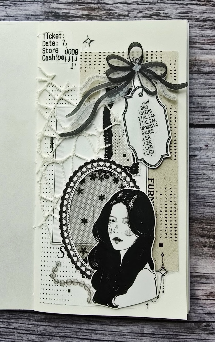 25 Striking Black and White Scrapbook Ideas & Junk Journal Layouts ...