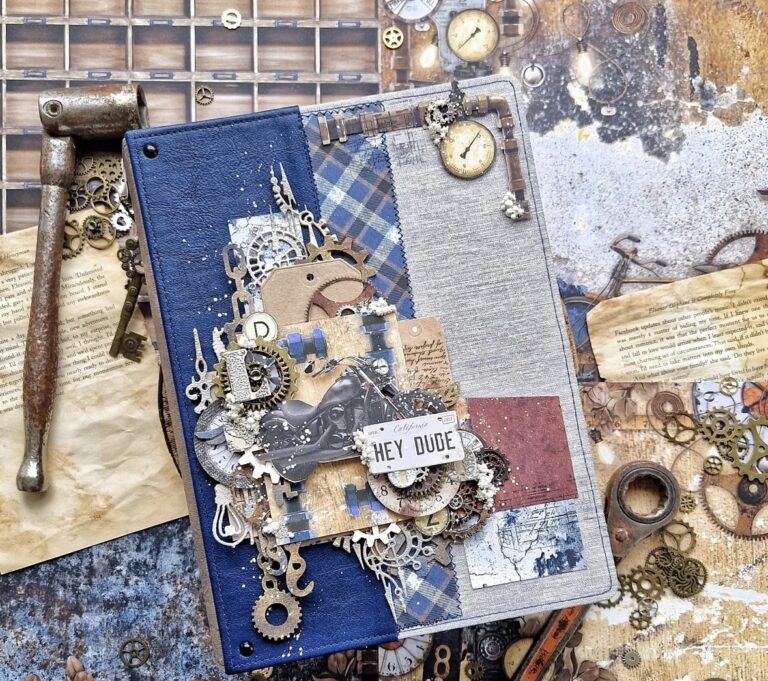 25 Serene Blue Scrapbook Ideas & Junk Journal Pages - The Slowestuff Blog