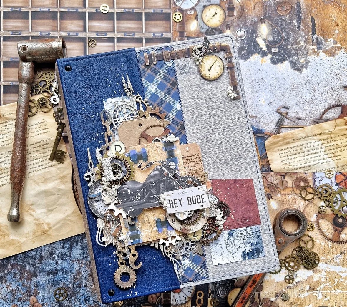 25 Serene Blue Scrapbook Ideas & Junk Journal Pages - The Slowestuff Blog