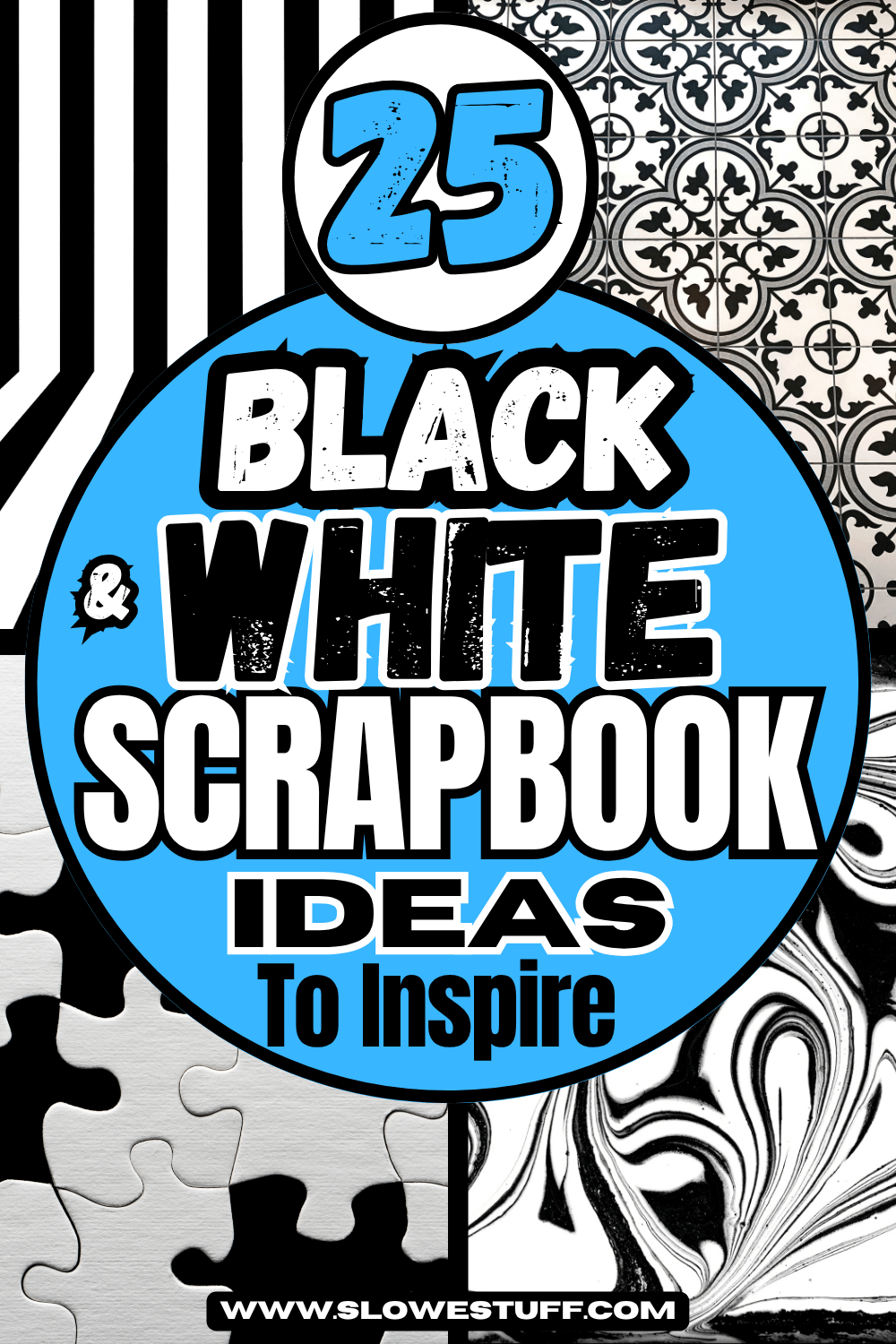 25 Striking Black and White Scrapbook Ideas & Junk Journal Layouts ...