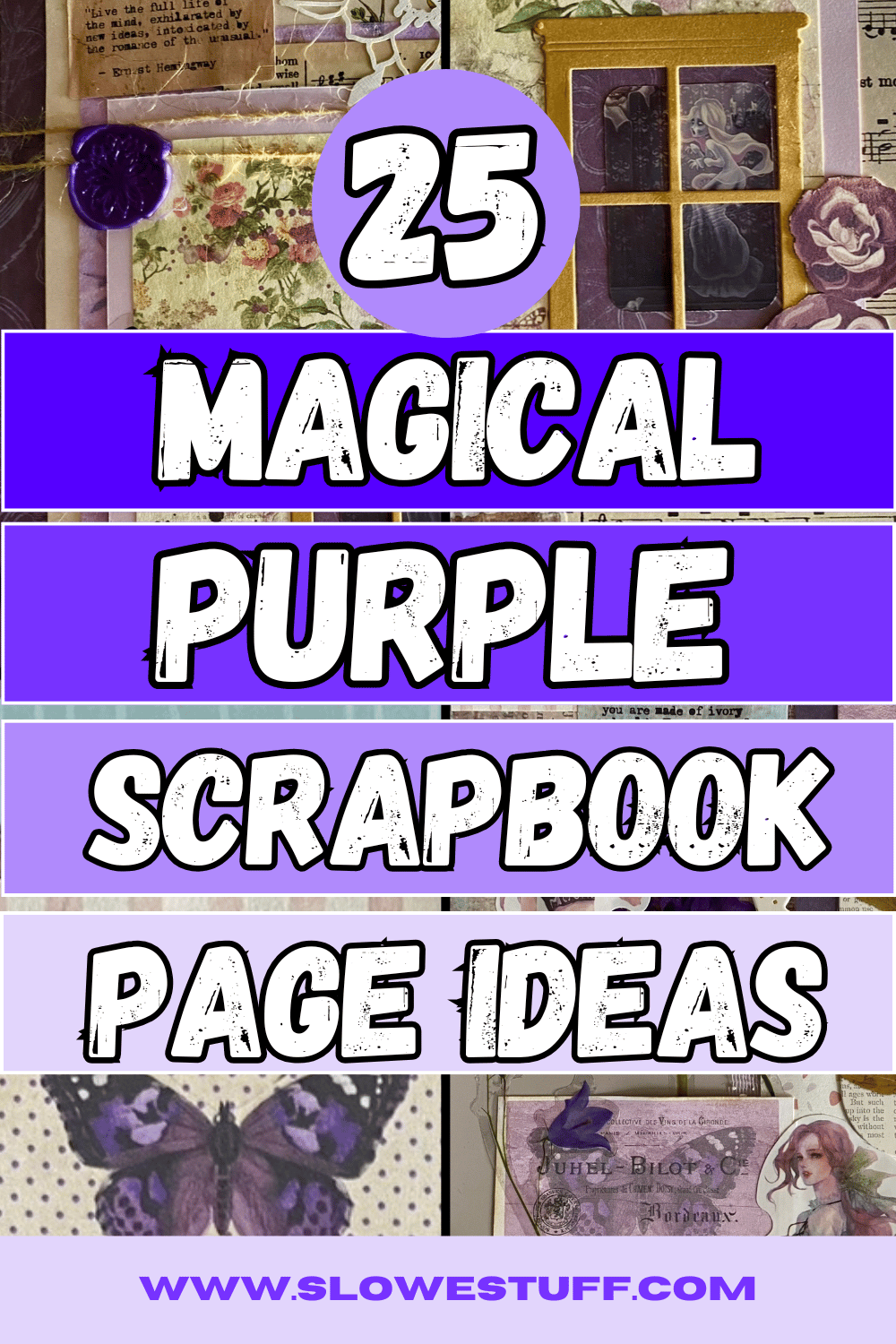 25 Magical Purple Scrapbook Ideas & Junk Journal Layouts - The ...