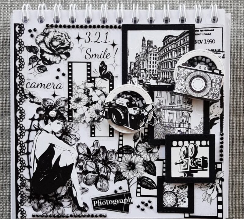 25 Striking Black and White Scrapbook Ideas & Junk Journal Layouts ...