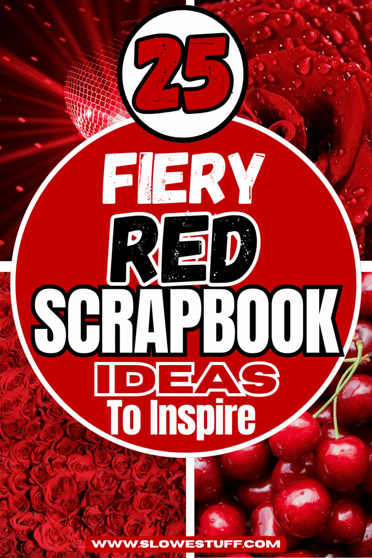 25 Fiery Red Scrapbook Ideas & Junk Journal Layouts - The Slowestuff Blog
