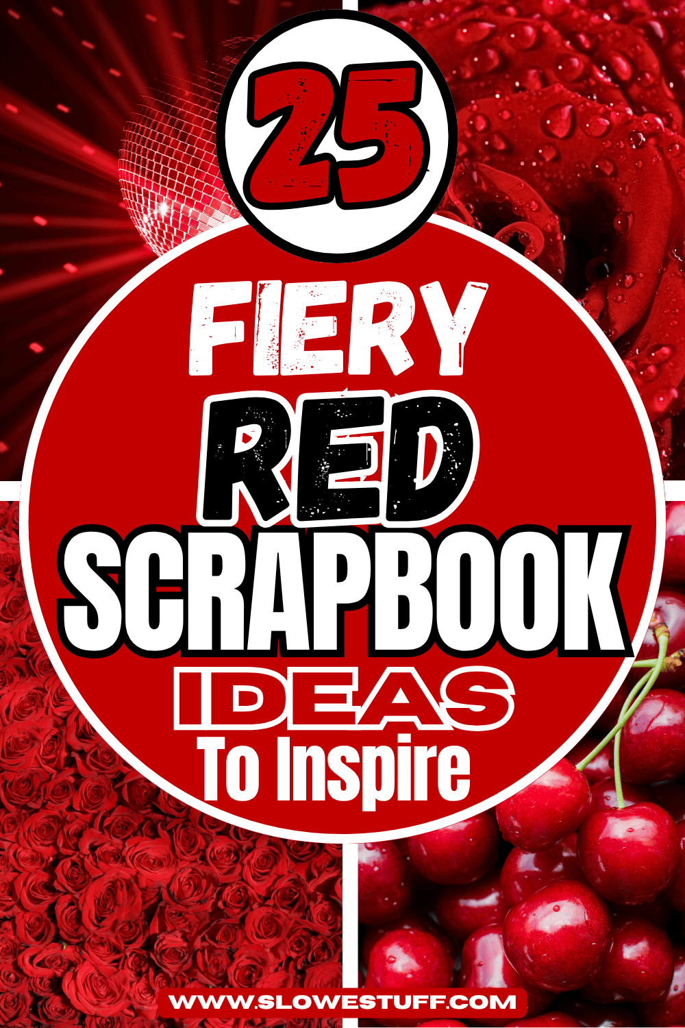 25 Fiery Red Scrapbook Ideas & Junk Journal Layouts - The Slowestuff Blog