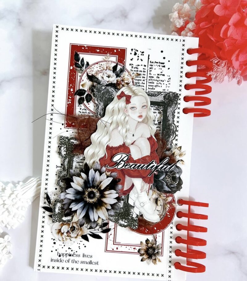 25 Fiery Red Scrapbook Ideas & Junk Journal Layouts - The Slowestuff Blog