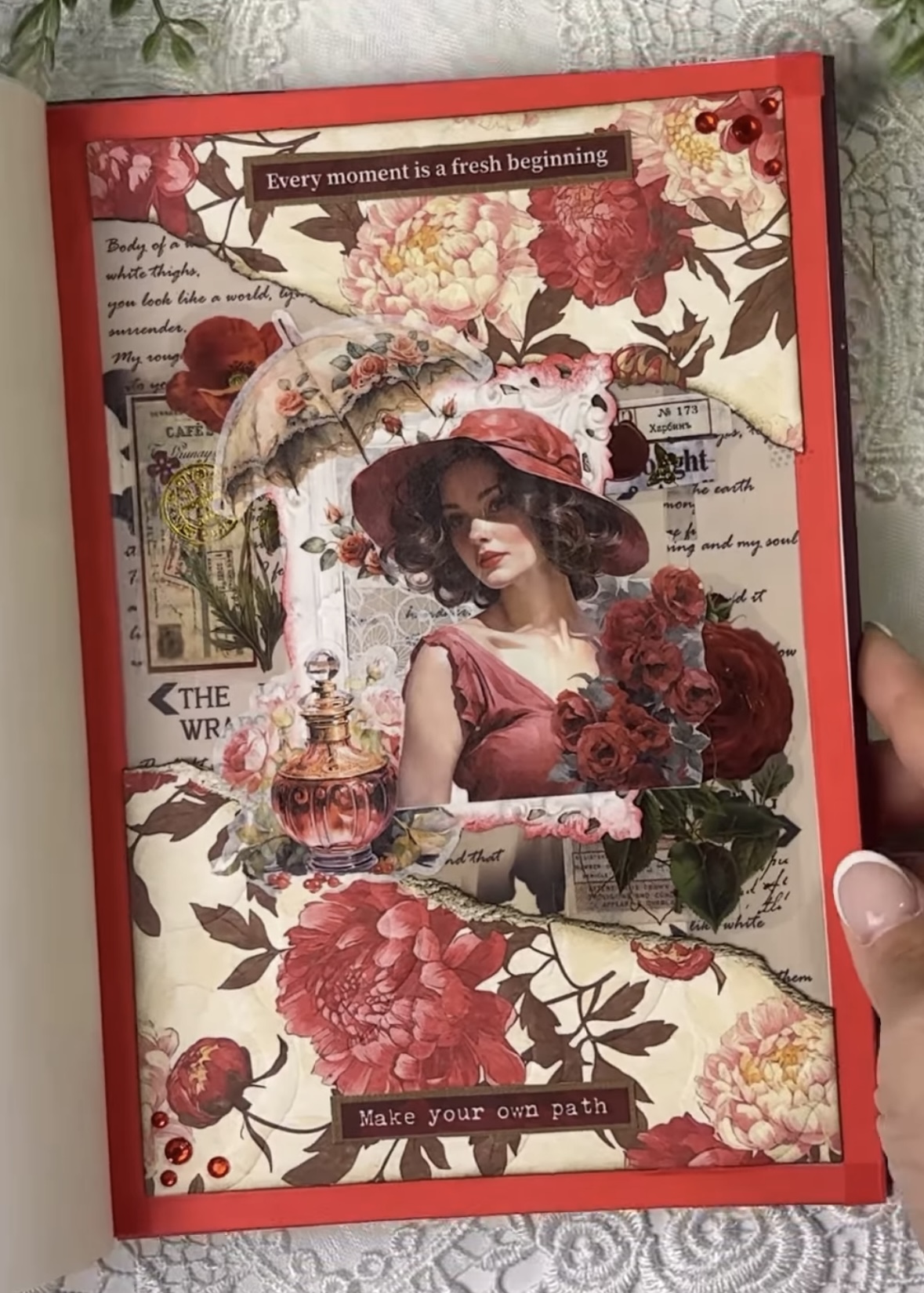 25 Fiery Red Scrapbook Ideas & Junk Journal Layouts - The Slowestuff Blog