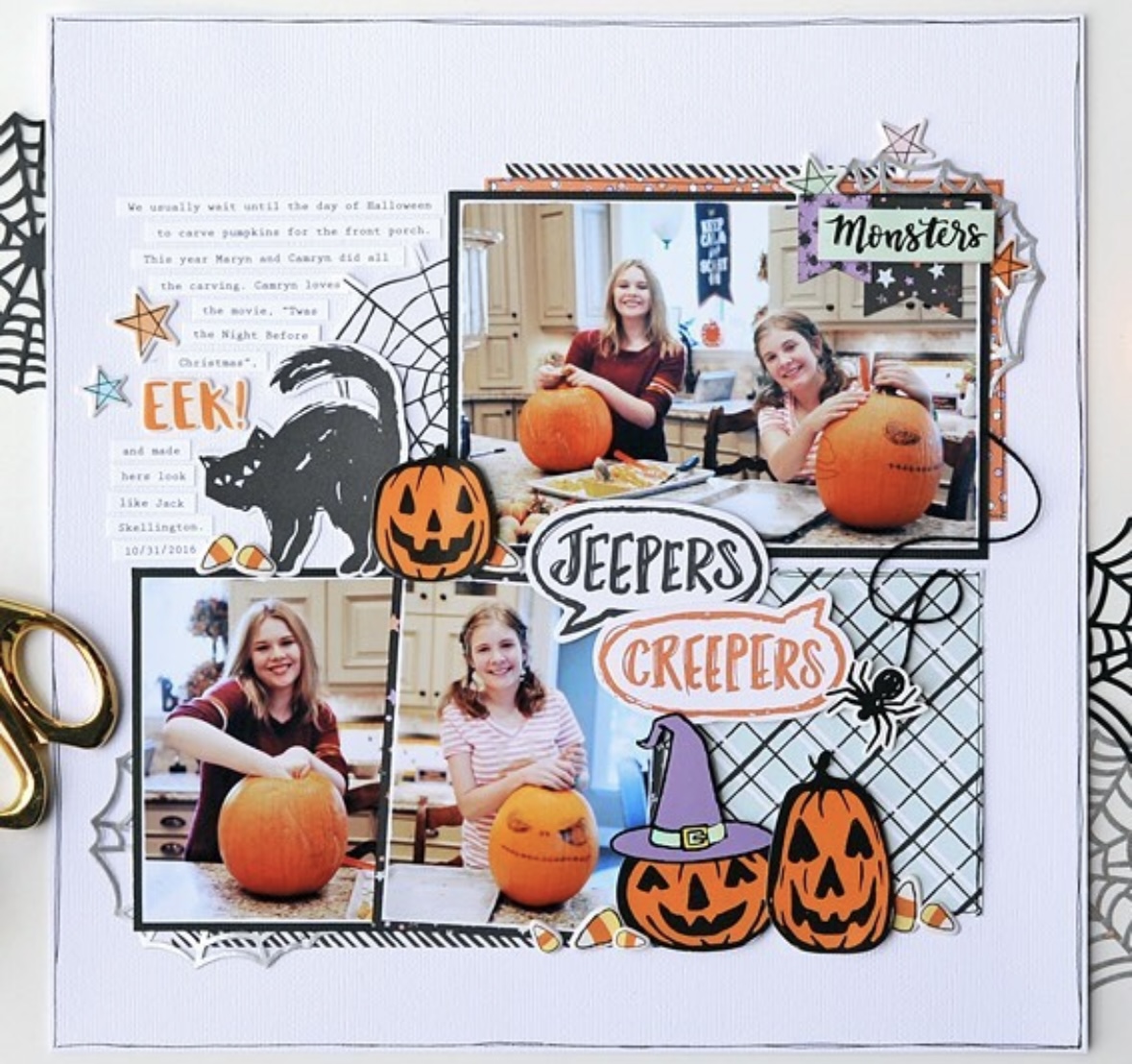 22 Spooky & Creative Halloween Scrapbook Ideas & Layouts - The ...