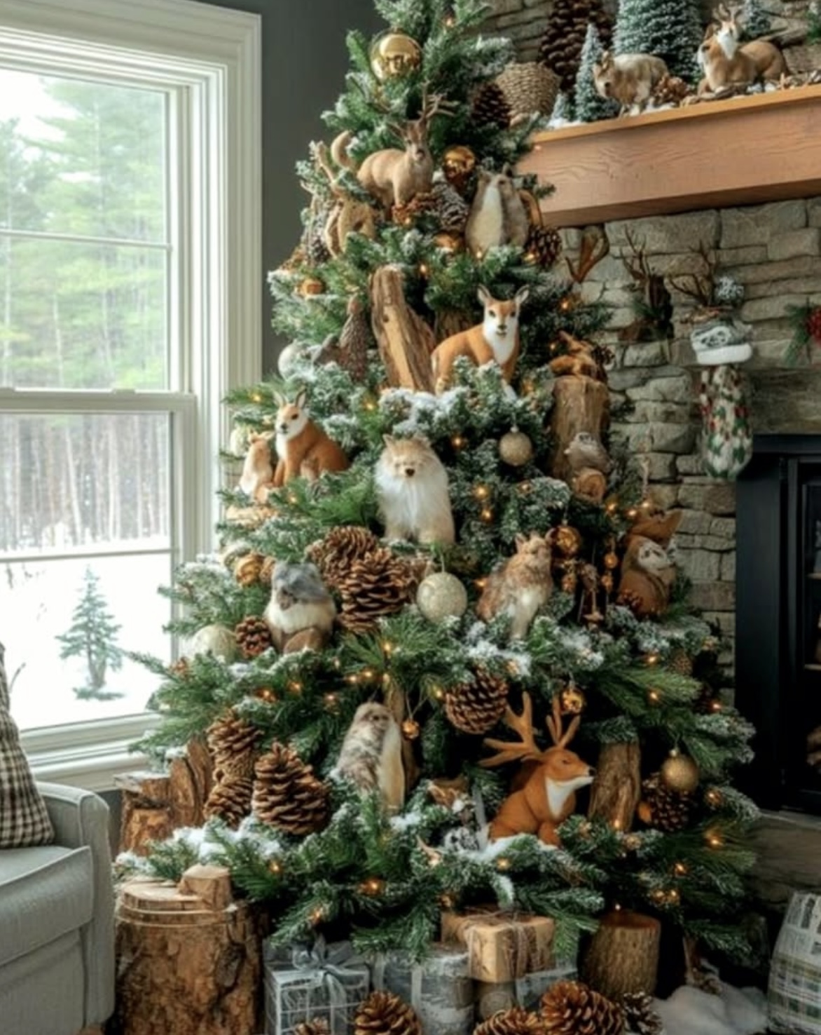32 Enchanted Forest Themed Woodland Christmas Tree Ideas - The ...
