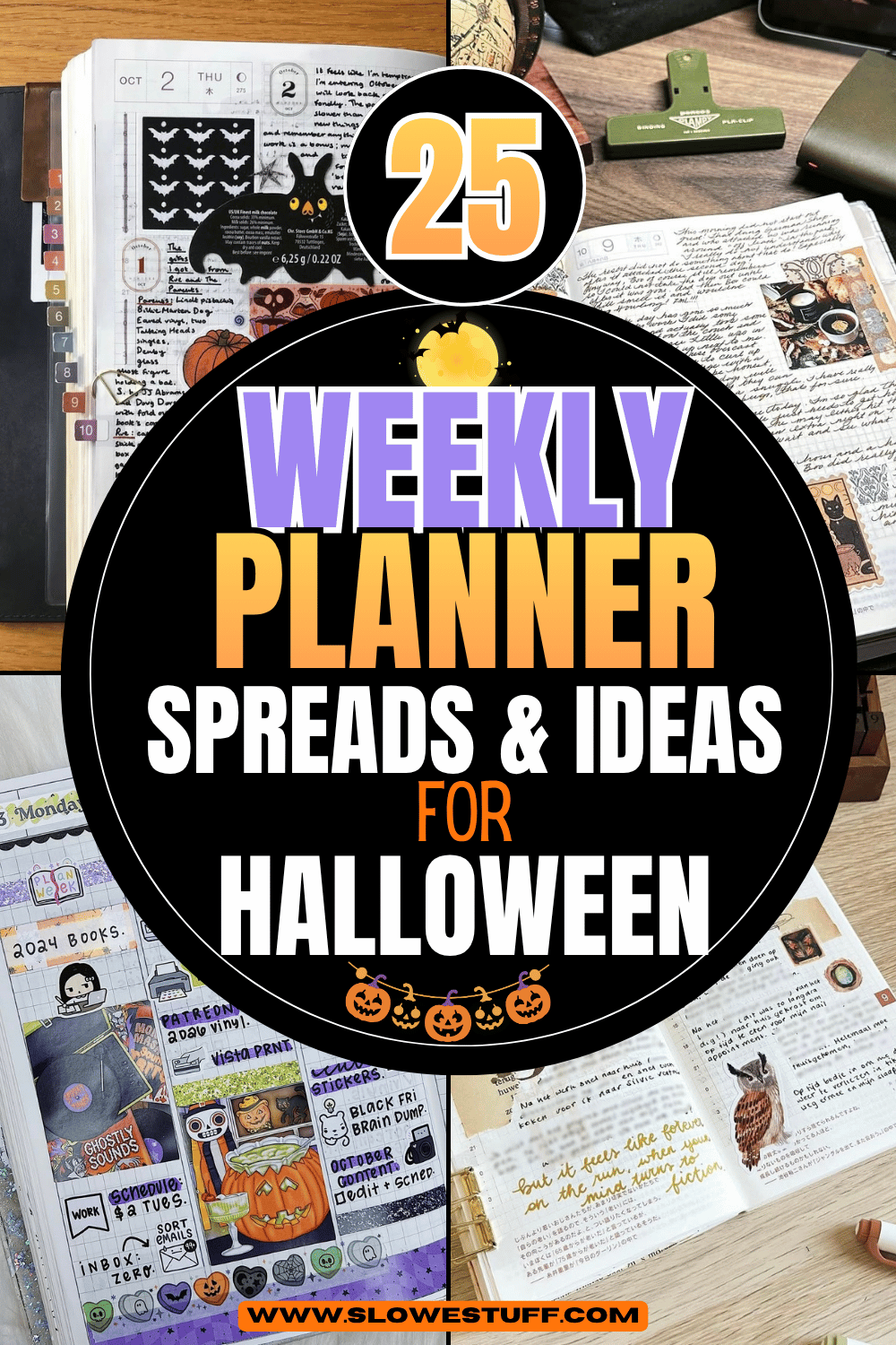 25 Spooky Halloween Weekly Planner Spread Ideas for October - The ...