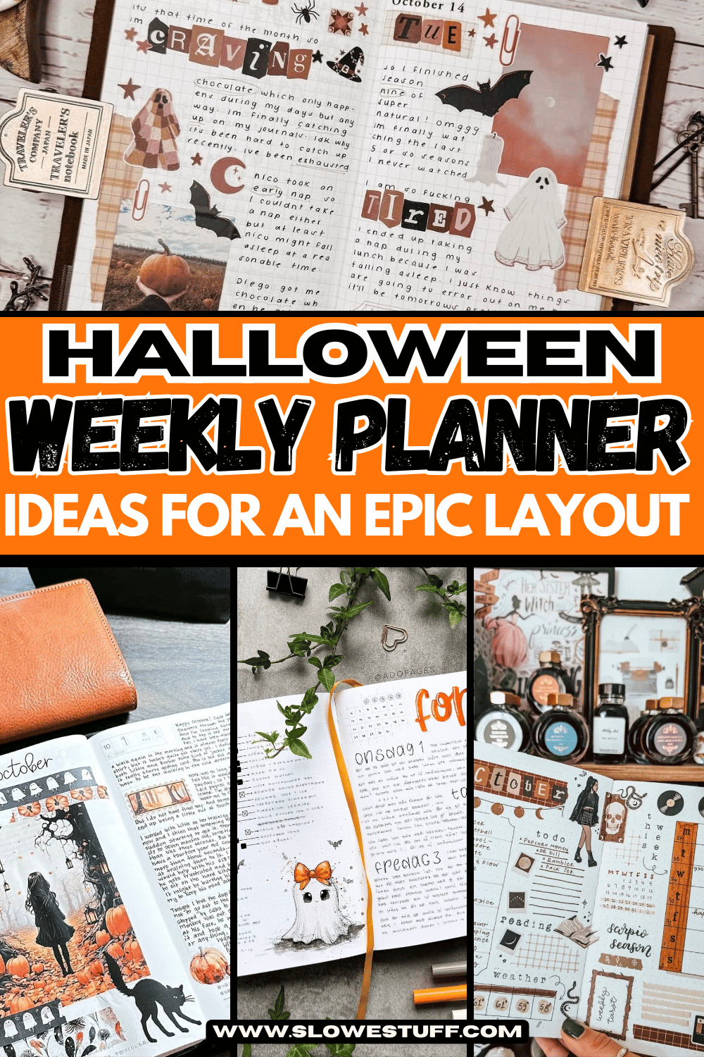 25 Spooky Halloween Weekly Planner Spread Ideas for October - The ...