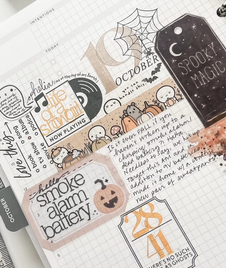 25 Spooky Halloween Weekly Planner Spread Ideas for October - The ...