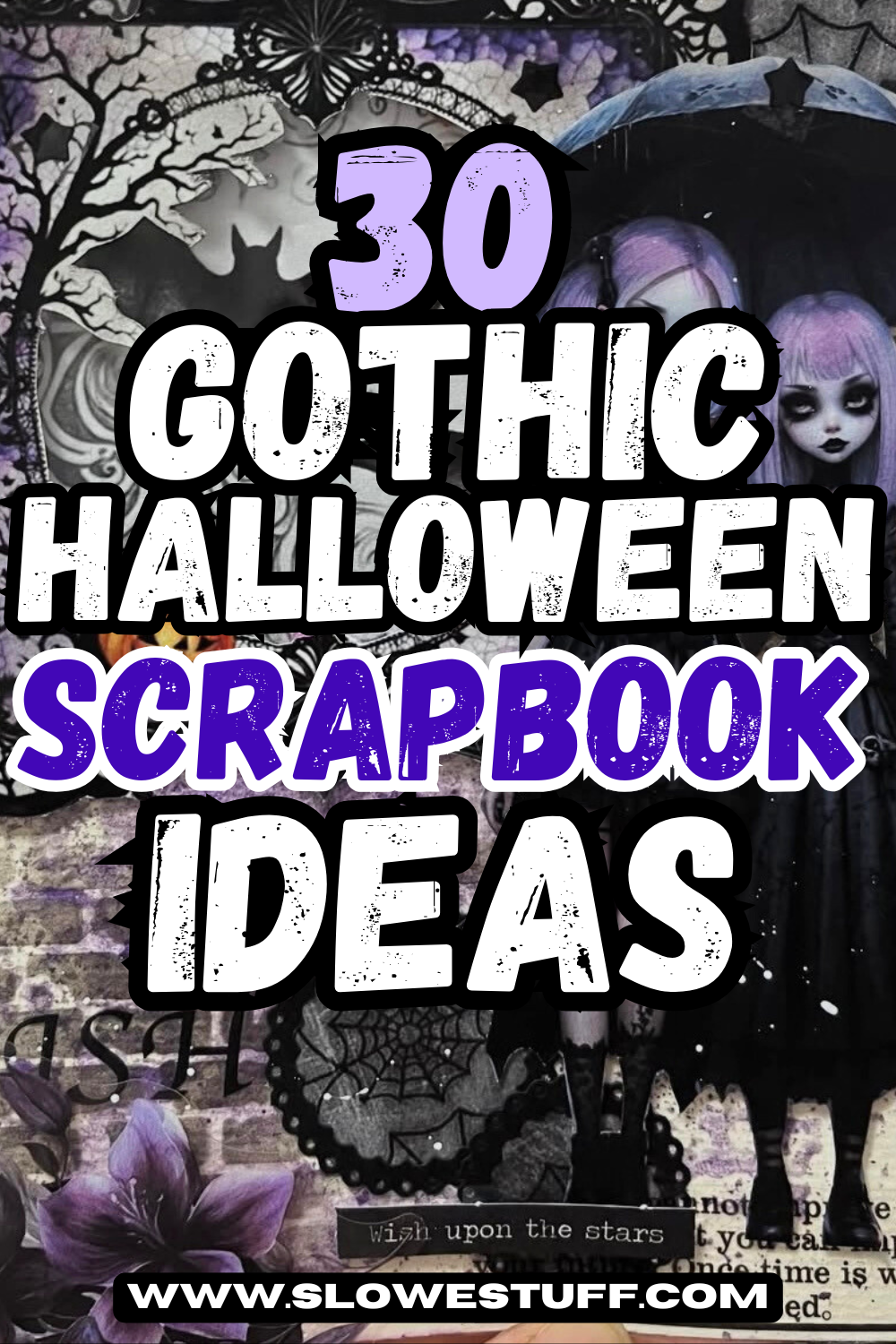 30 Gothic Halloween Scrapbook Ideas and Junk Journal Pages - The ...
